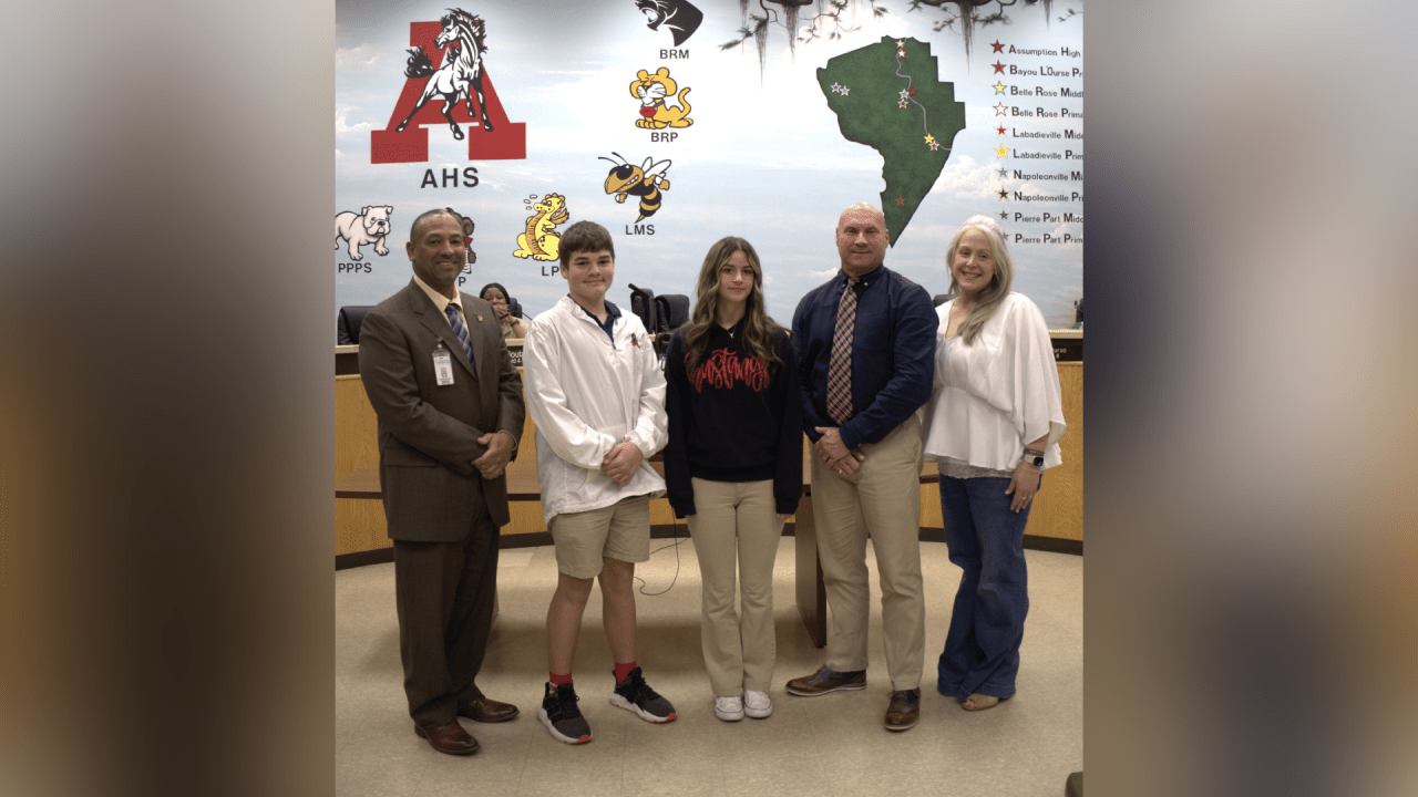 Assumption Parish students honored for musical achievements