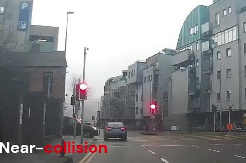 Watch: Dashcam captures near-miss as Cork driver runs two red lights at ...