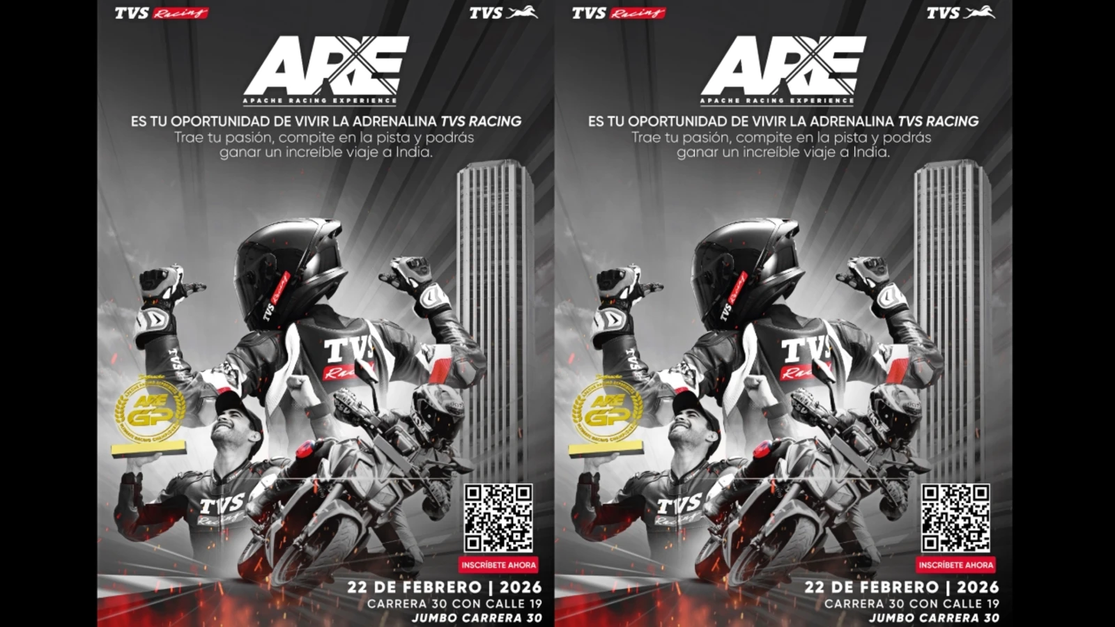 México y Colombia recibirán el Apache Racing Experience de TVS Motor ...