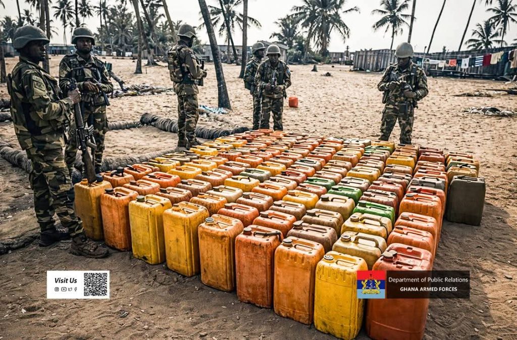 Navy foils illegal fuel bunkering operation along Volta coastline