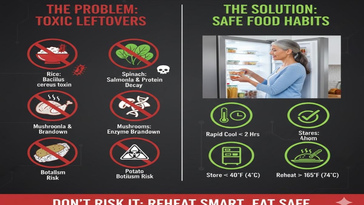 Toxic leftovers: 5 foods you should never reheat without extreme caution