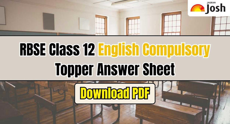 RBSE class 12 English compulsory topper answer sheet: Check & download ...
