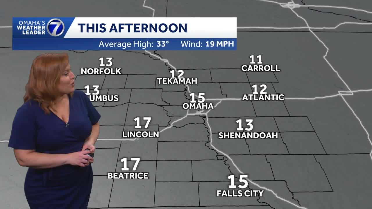 Cold, windy Saturday for Omaha area