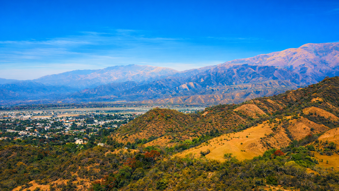 Dry lands and distant mountains