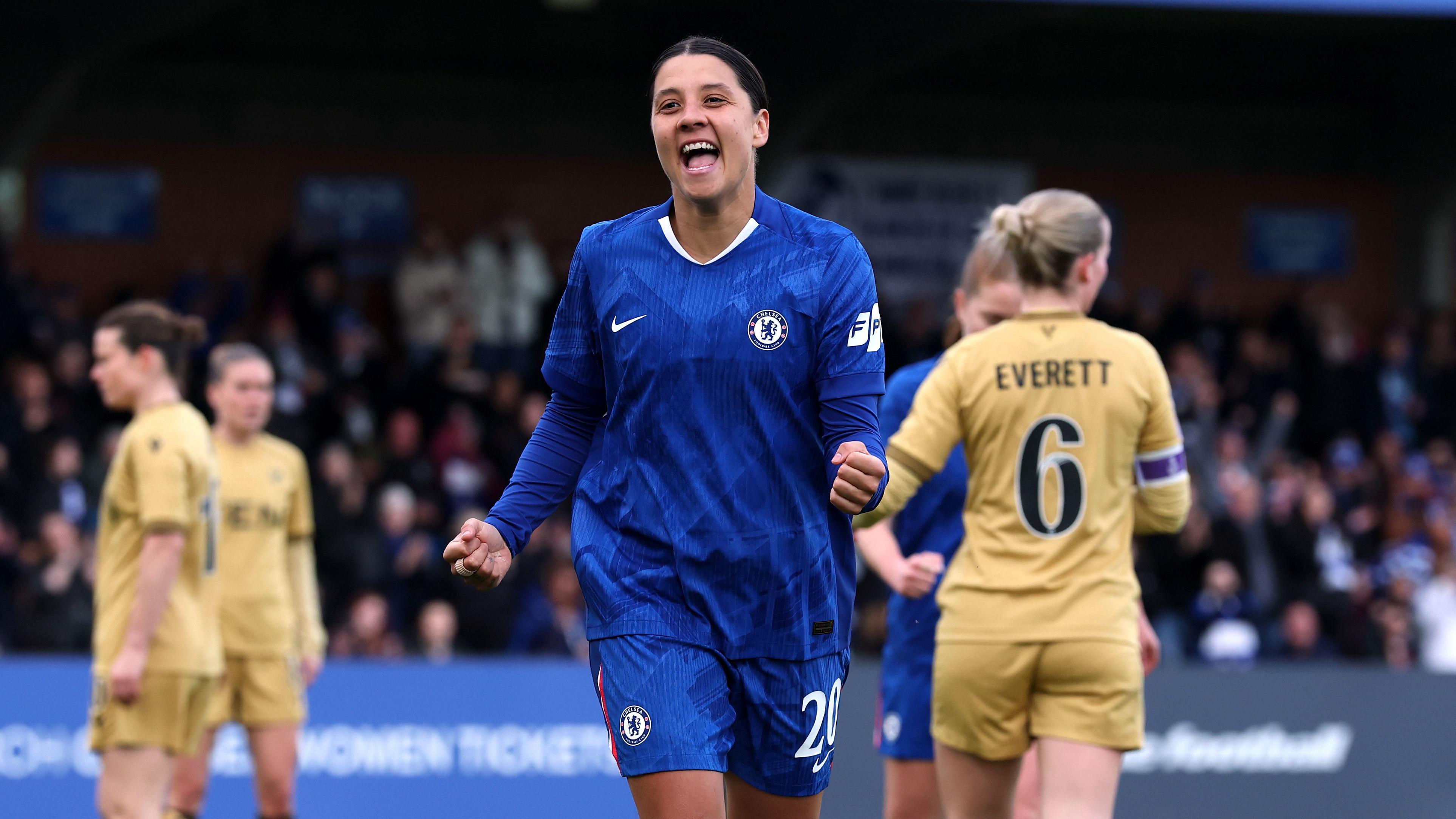 Kerr scores two as Chelsea thrash Palace in FA Cup