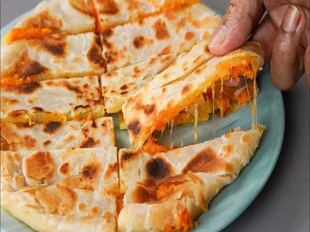 Quick and delicious carrot cheese paratha recipe