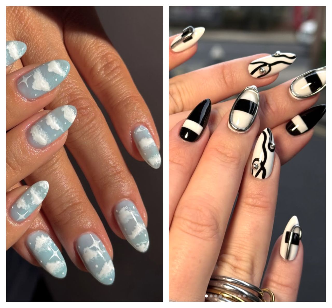 Sparkling water nails are everything a winter manicure should be