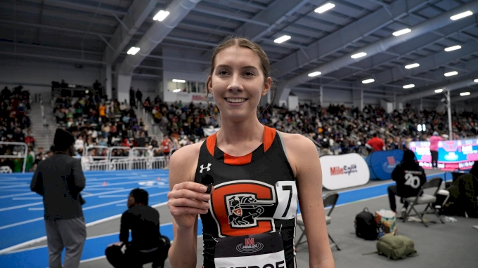 Elaina Pierce wins girls mile in 4:49