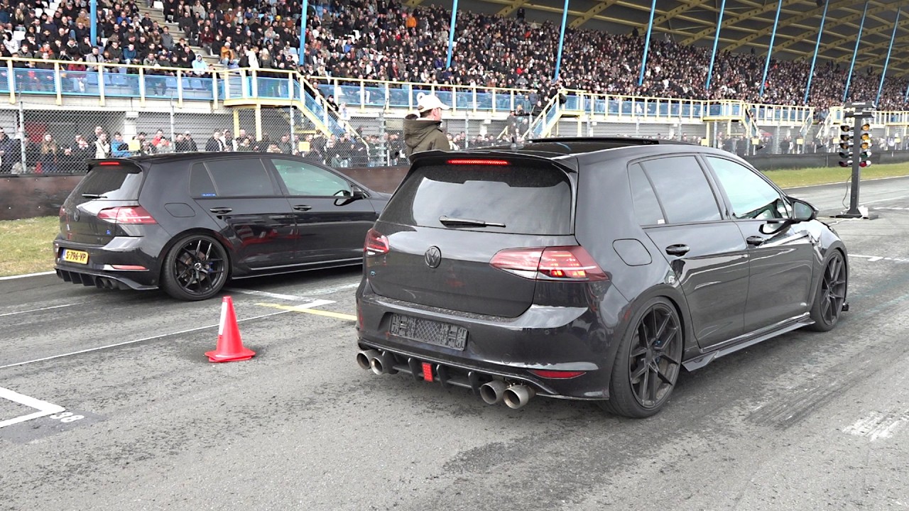 Akrapovic-powered Golf R screams down the strip