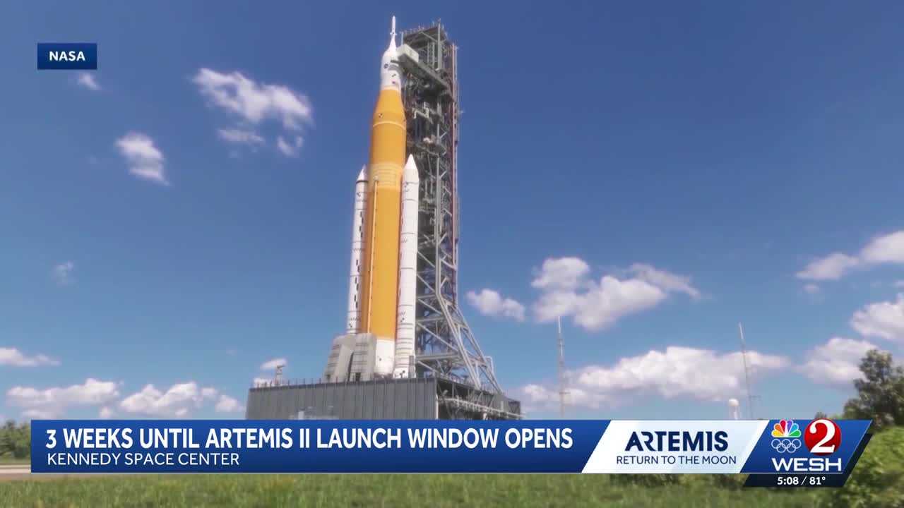 NASA rolls out Artemis II rocket and spacecraft at Kennedy Space Center