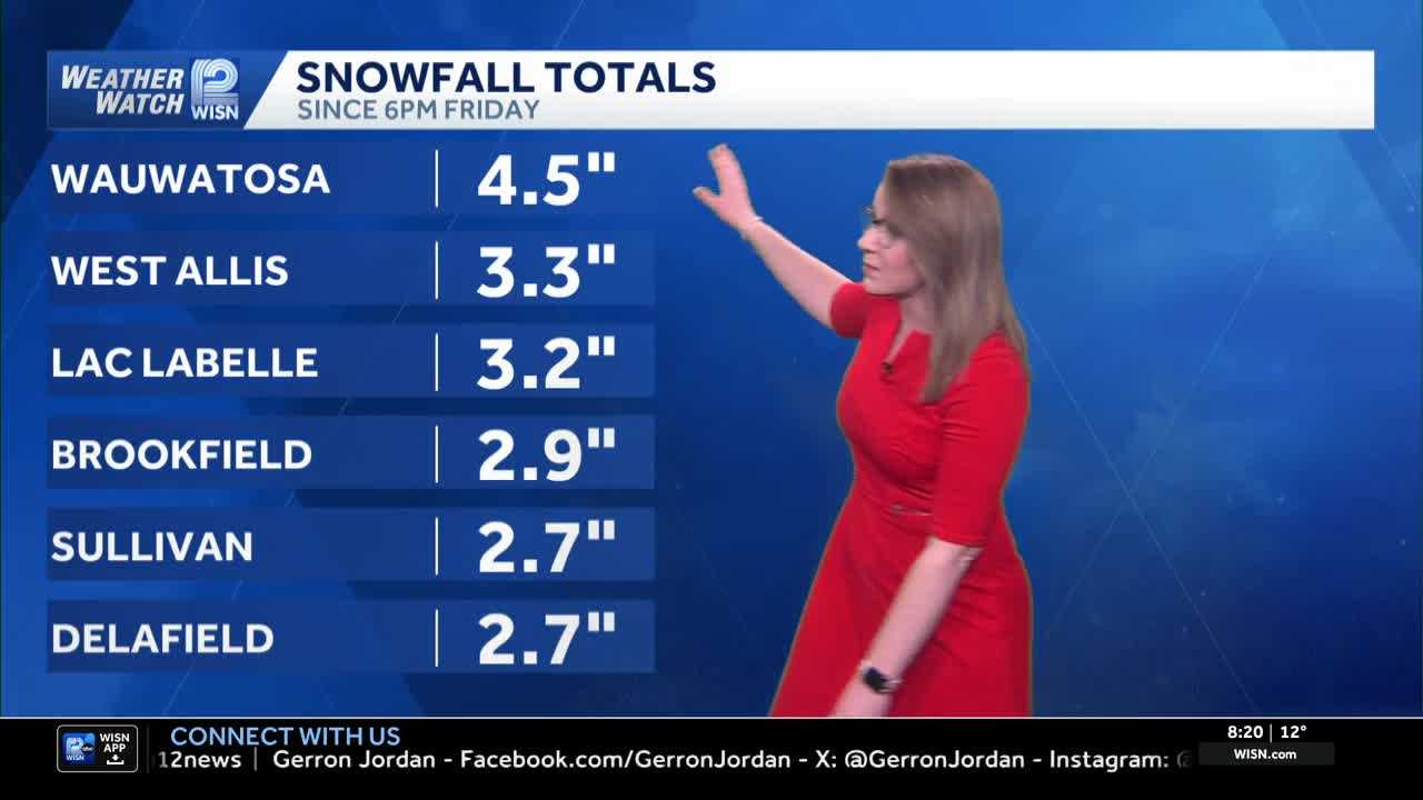 See how much snow has fallen since Friday night in SE Wisconsin