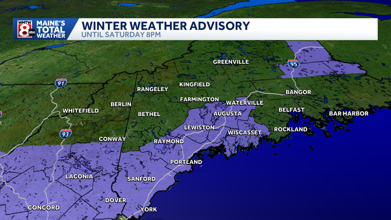 Light snow throughout today with a close call system to follow