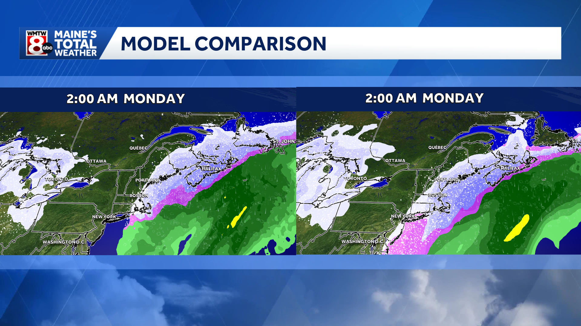 Light snow throughout today with a close call system to follow