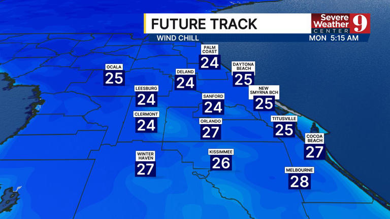 Central Florida cold front: Rain, strong winds, and possible freeze ...