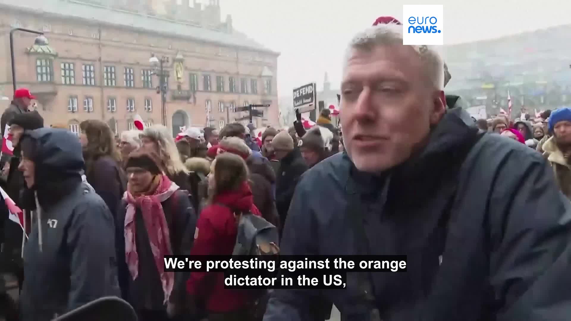 Thousands take part in 'Hands off Greenland' protests in Denmark