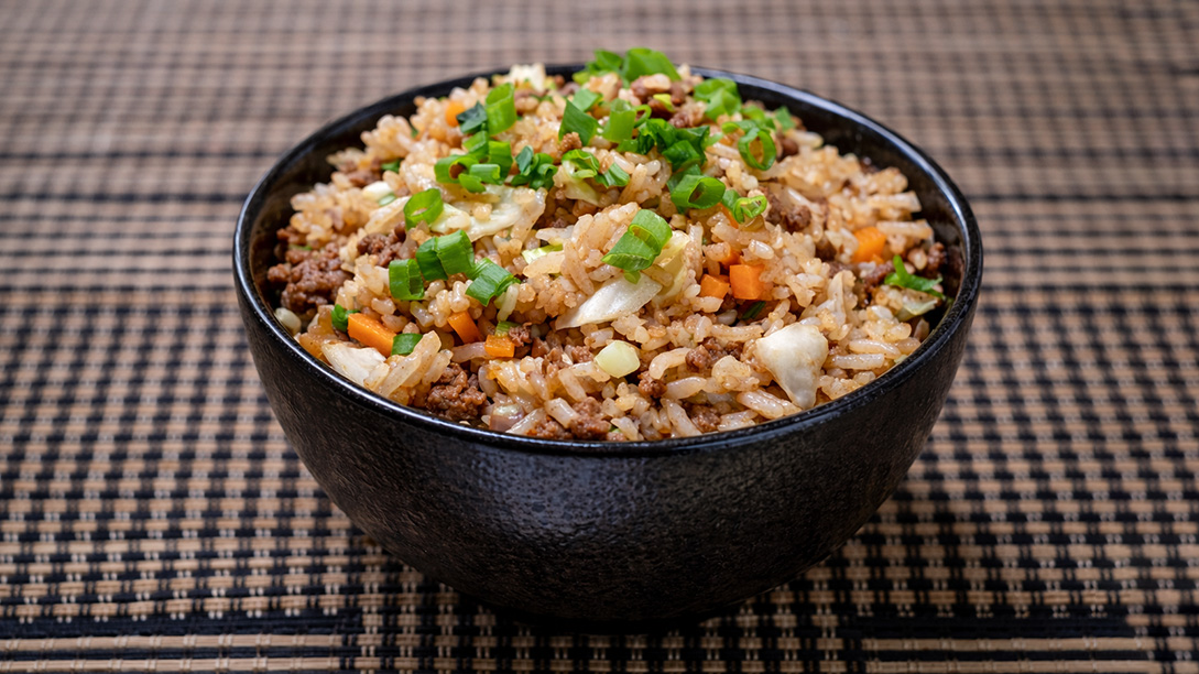 Beef chao fan with simple wok flavor