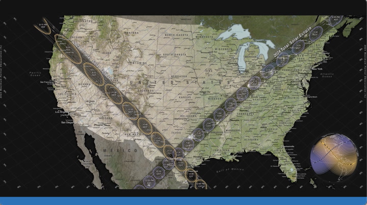 2023 & 2024 solar eclipses in the USA