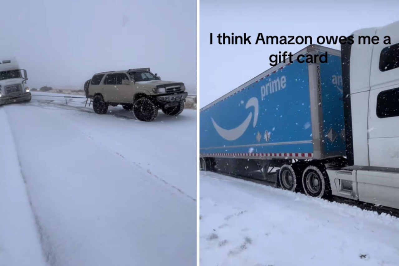 Vidéo : un conducteur de Toyota 4Runner secourt un camion Amazon bloqué ...