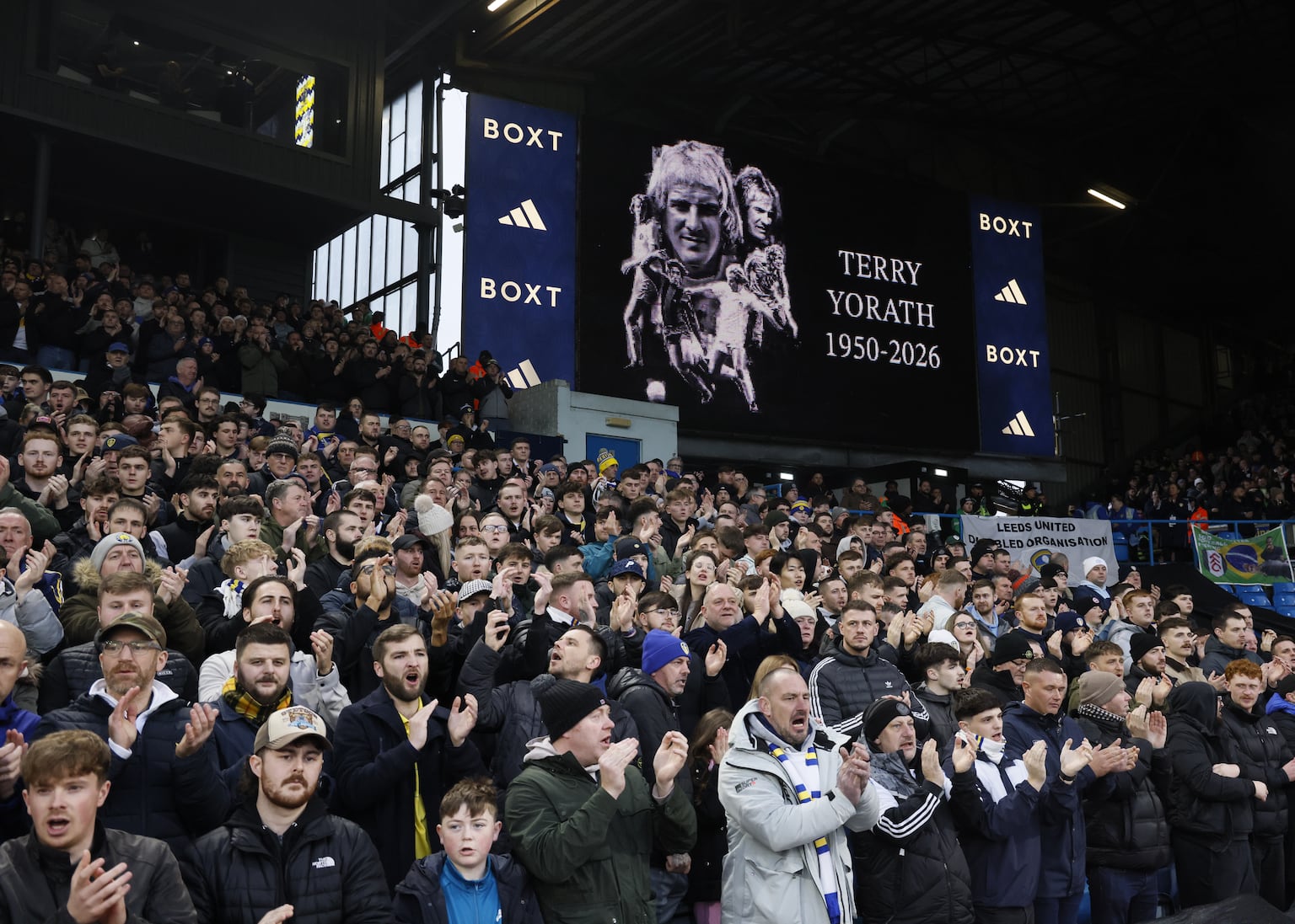 Gabby Logan at Elland Road to see Leeds pay tribute to father Terry Yorath
