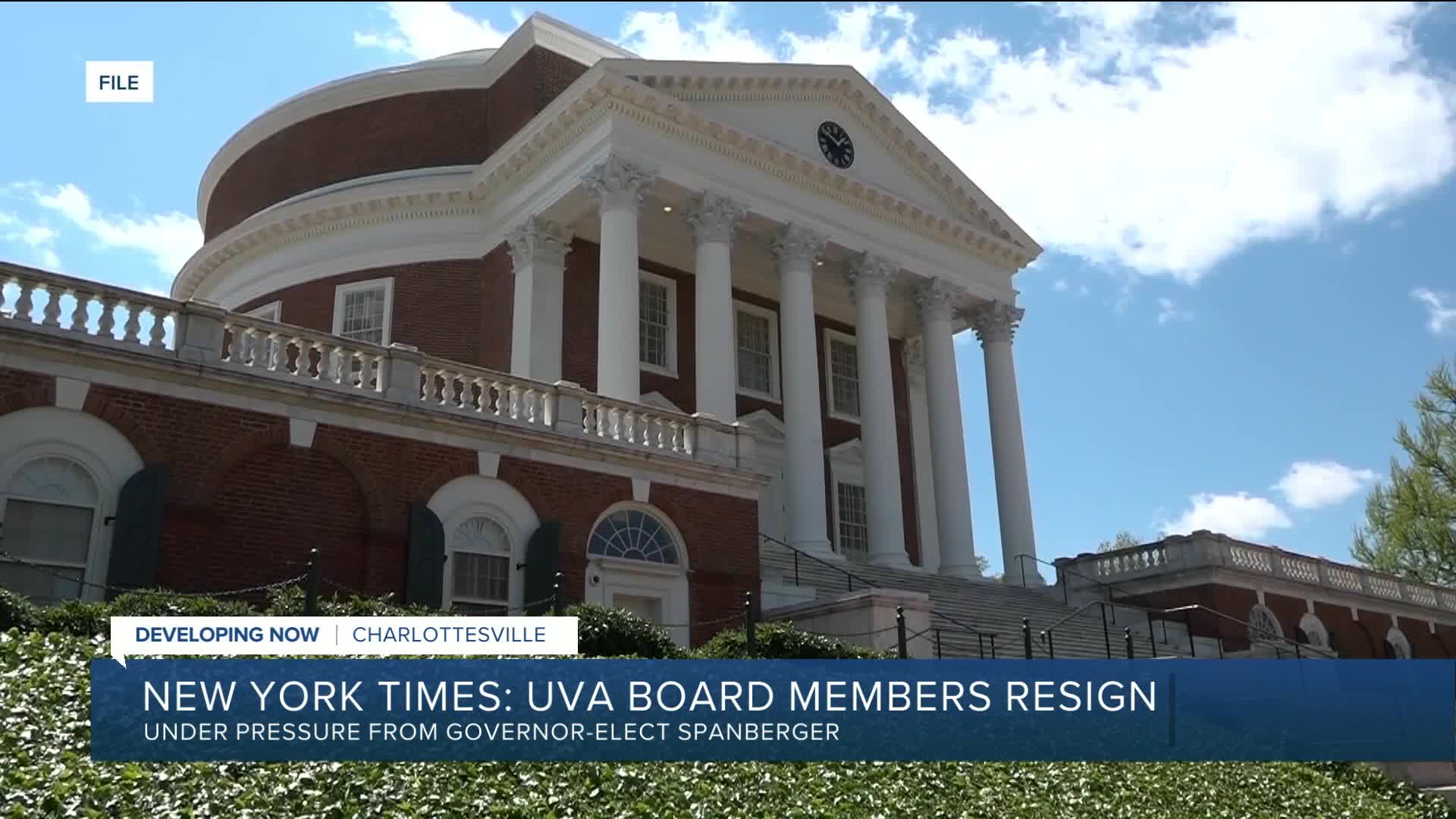University of Virginia board members resign