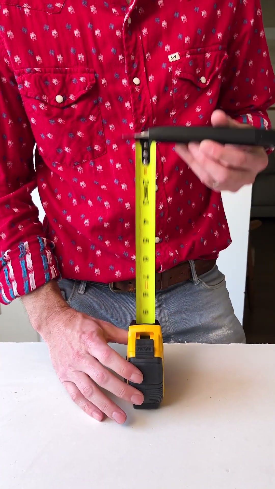 Use a box cutter with a tape measure for dry wall projects! # ...