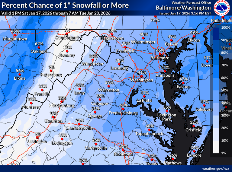 CWG live: Snow and rain likely late tonight into Sunday