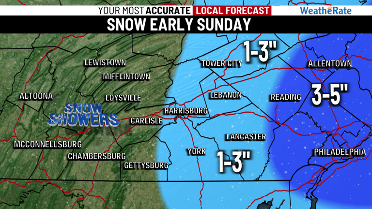 More light snow on tap for early Sunday, same locations as this morning