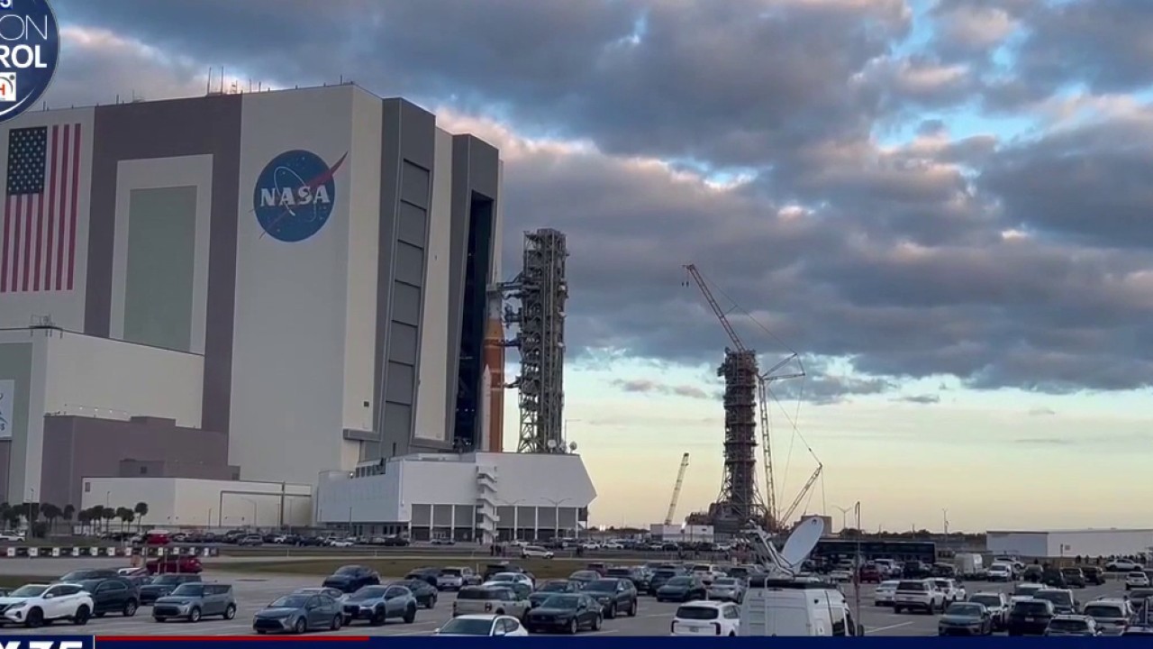 Artemis II rocket rolled out to launch pad