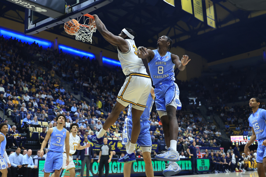 California hands No. 14 North Carolina its second straight loss in Bay ...