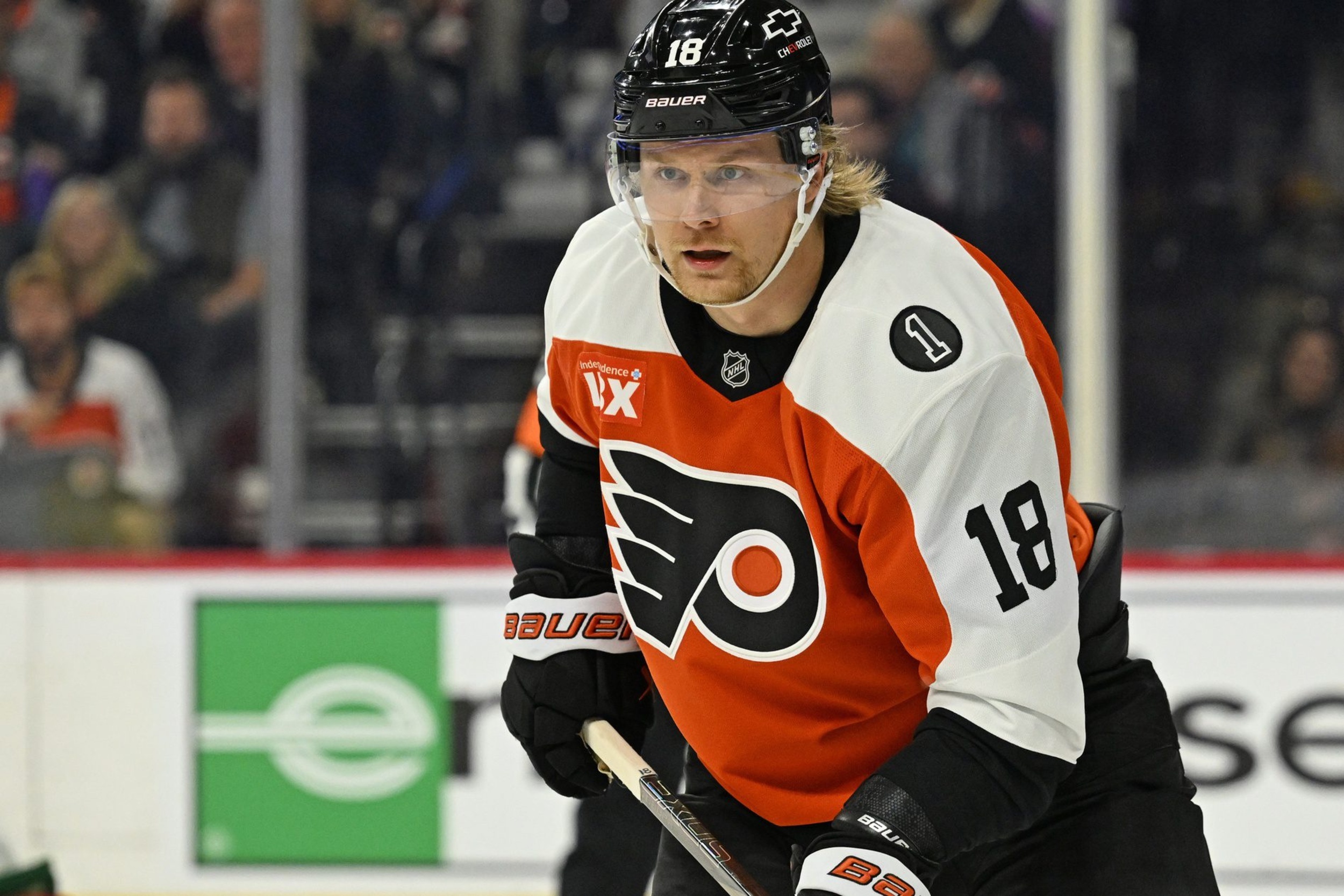 Flyers’ Rodrigo Abols leaves game vs. Rangers with lower-body injury