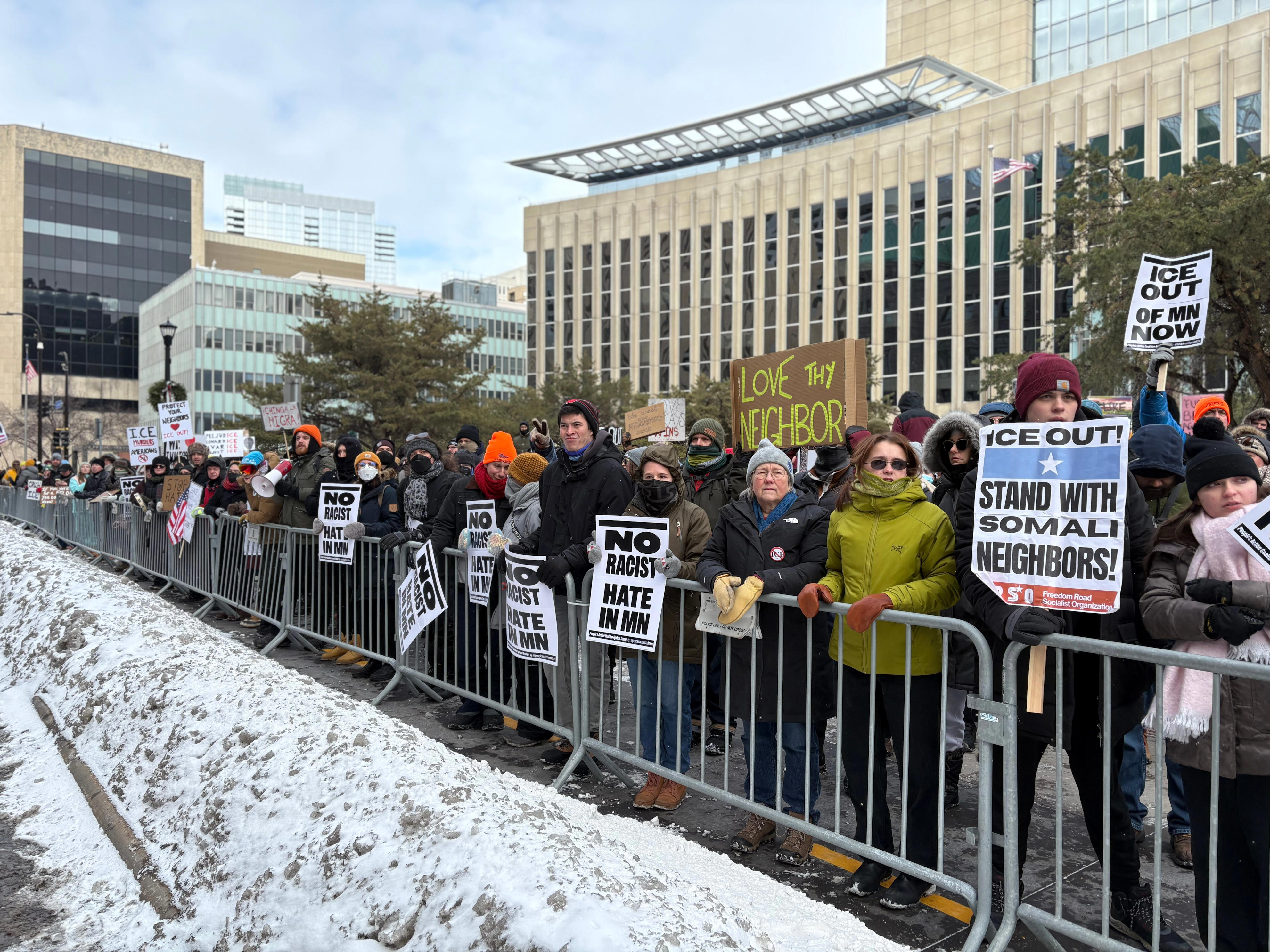 Influencer Jake Lang's 'March Against Minnesota Fraud' draws small crowd