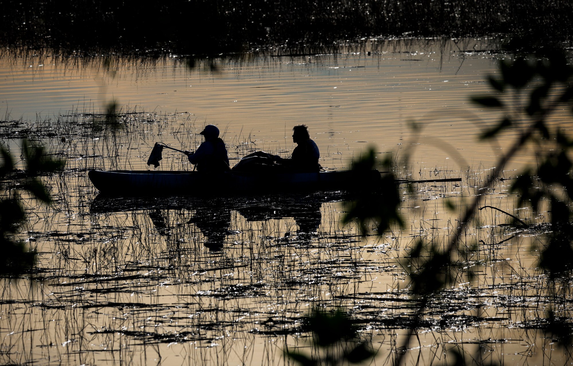 Volunteers kayak through San Diego River Estuary to pick up trash and ...