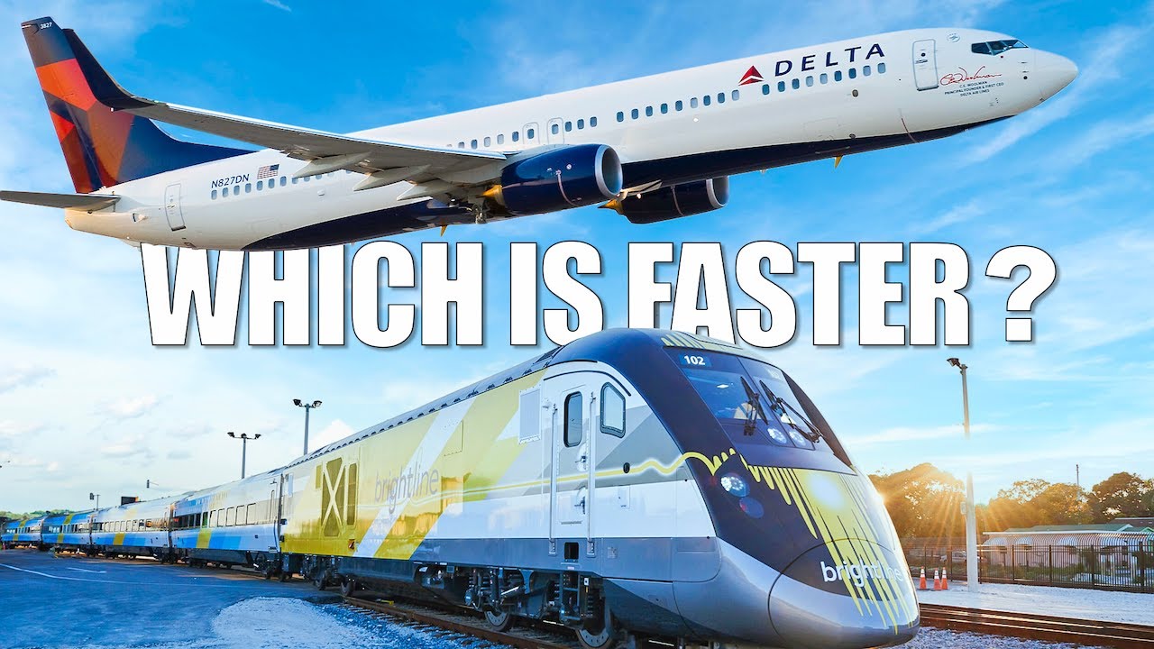 Train vs plane race Miami to Orlando (Brightline vs Delta Air Lines)