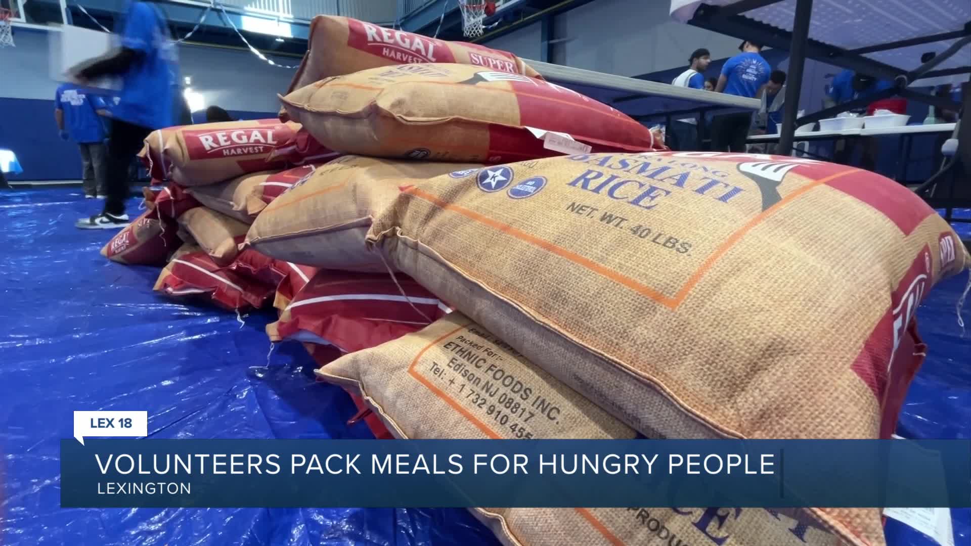 Volunteers package thousands of meals to fight hunger in Lexington