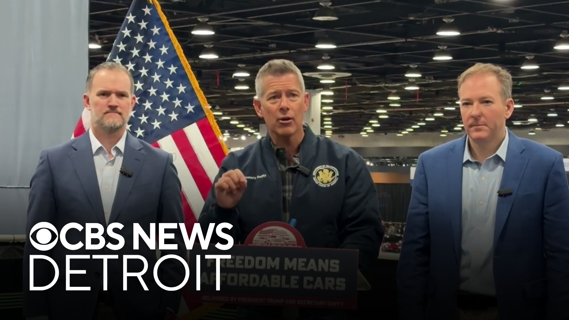 Duffy discusses car prices during first day of 2026 Detroit Auto Show