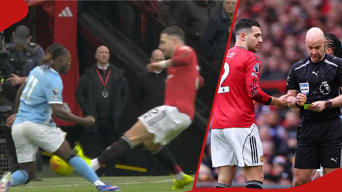 Why Diogo Dalot wasn't sent off vs Manchester City despite dangerous ...