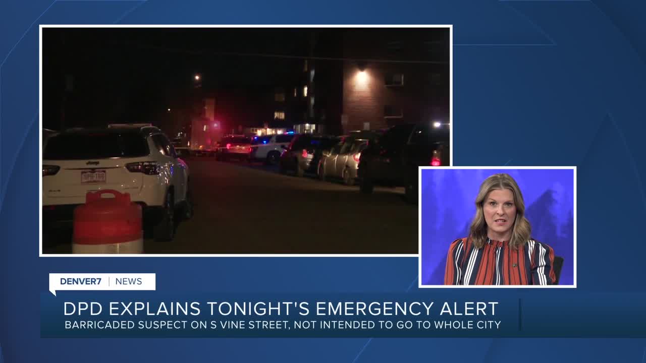 Barricaded person prompts inadvertent city-wide emergency alert in Denver