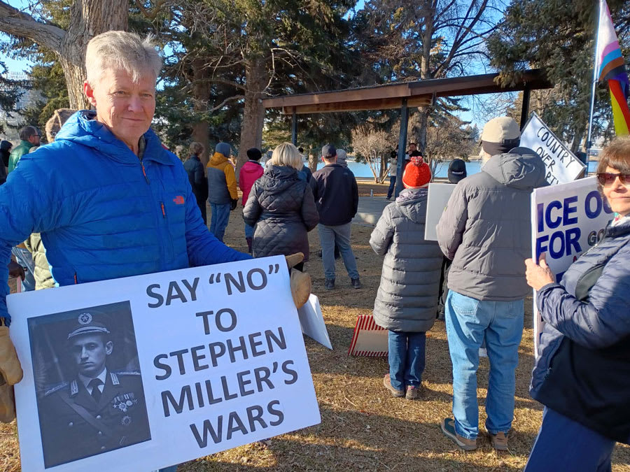 Locals hold protest on Broadway Bridge against 'US military aggression'