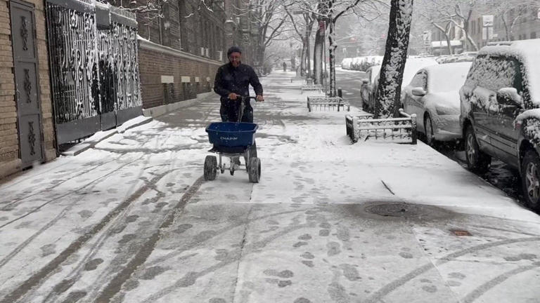 Weekend's 1st round of snow blankets NYC, Tri-State Area