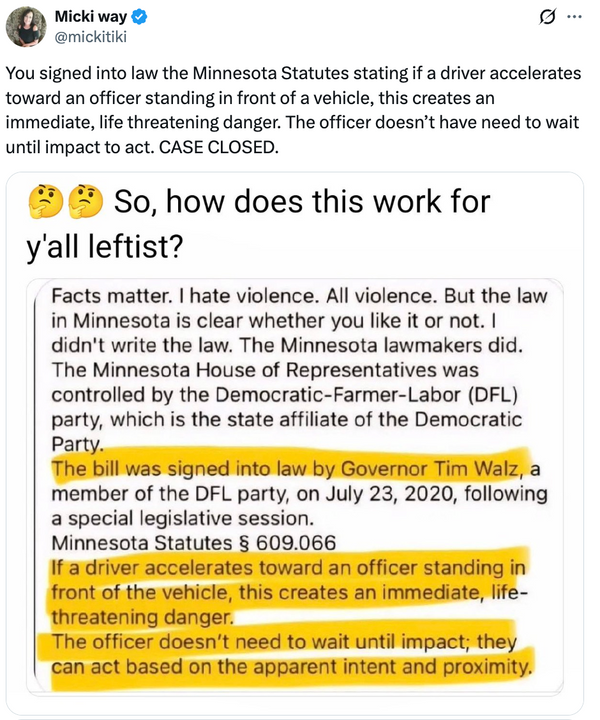 Did Walz sign Minnesota law letting officers use deadly force on some ...