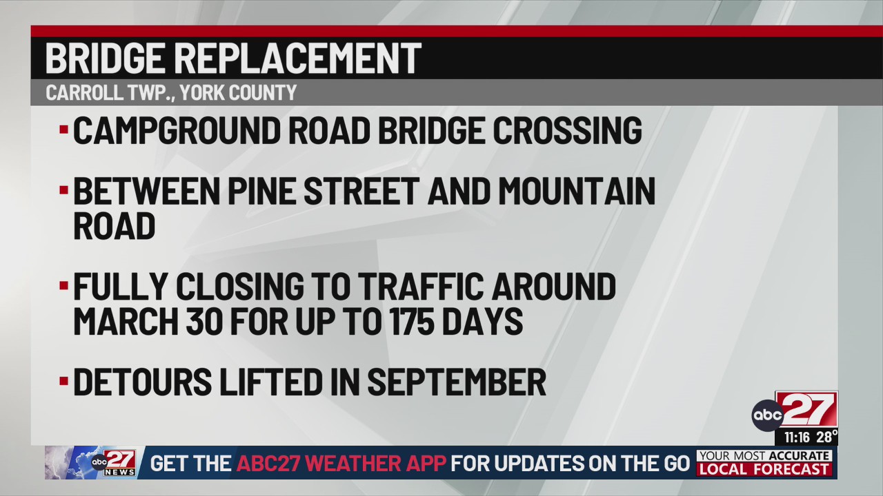 Bridge replacement project beginning soon in York County