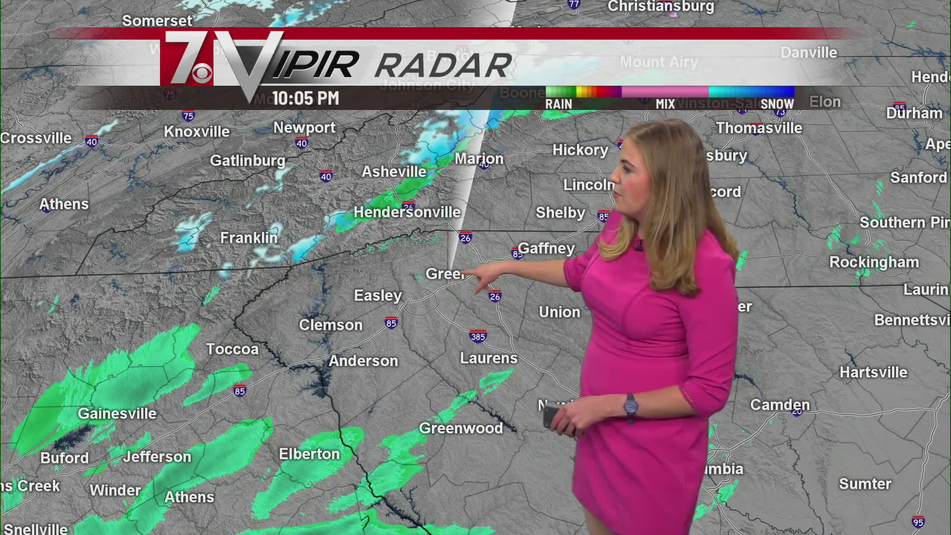 Saturday PM weather 1/17