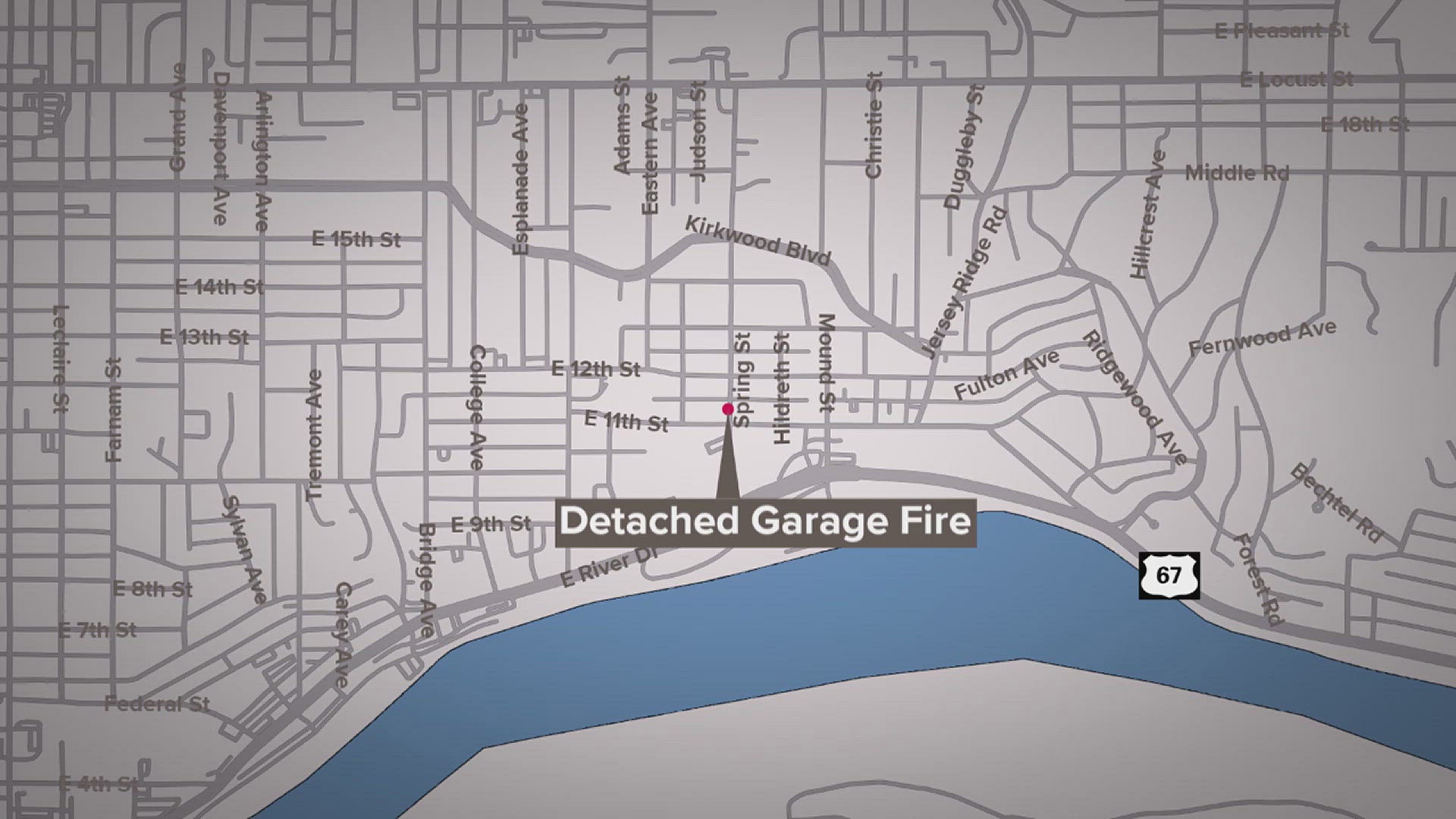 Davenport Fire Department fought heavy fire conditions at garage fire