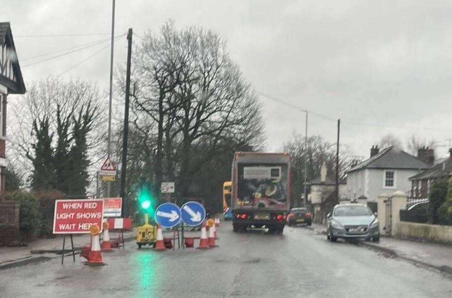 Road works on A2 London Road, Sittingbourne, for almost a third of the ...