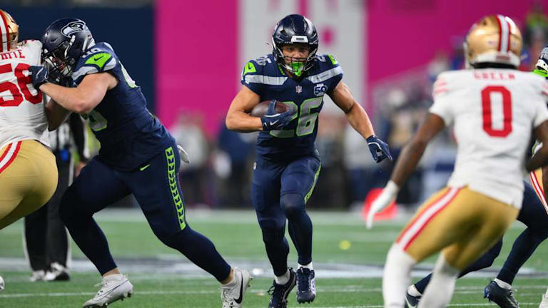 Zach Charbonnet exits the Seahawks vs. 49ers game with an injury
