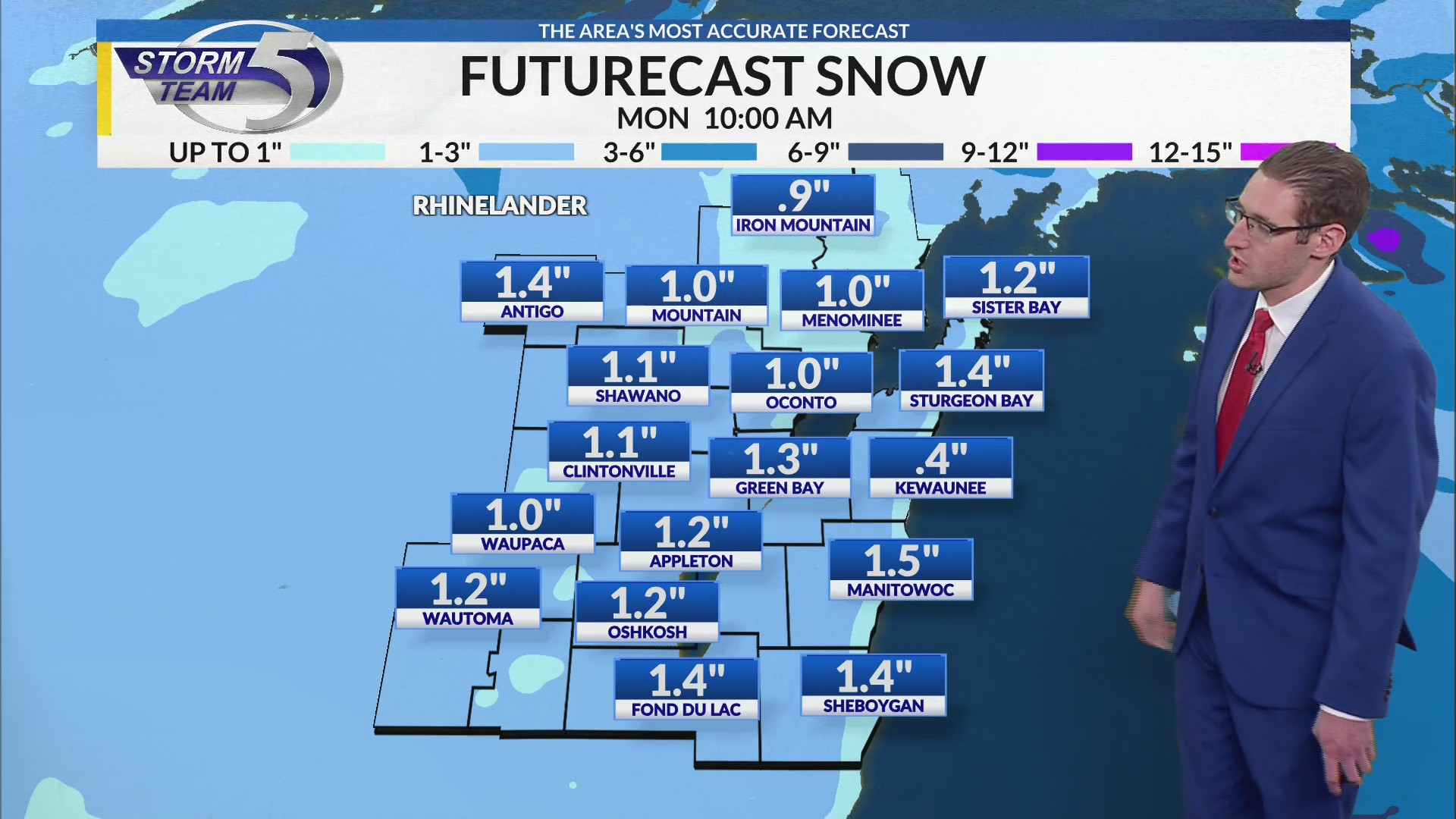 Northeast Wisconsin night forecast 1-17-25