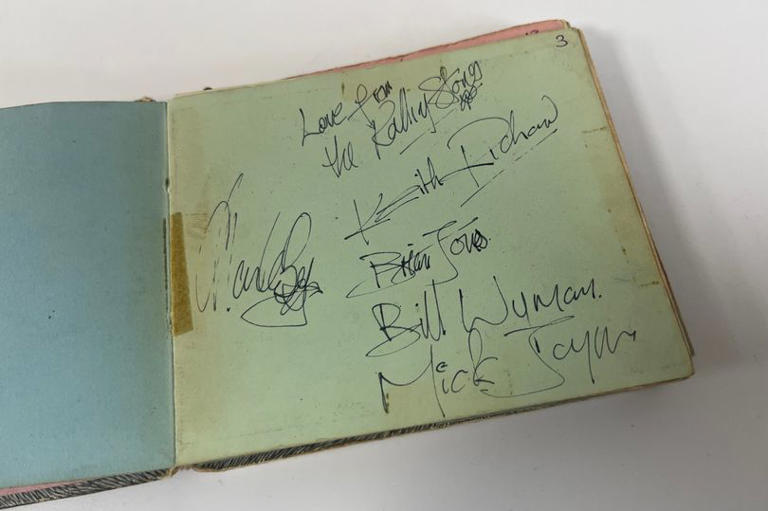 Beatles autographs and George Harrison's broken guitar string set for ...
