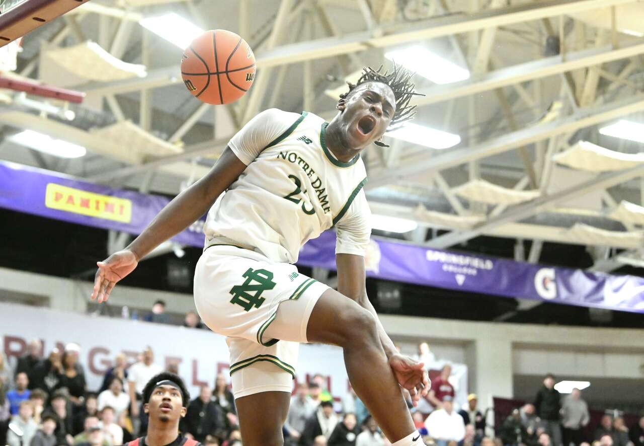 Abdou Toure, Notre Dame-West Haven boys basketball fall short to ...