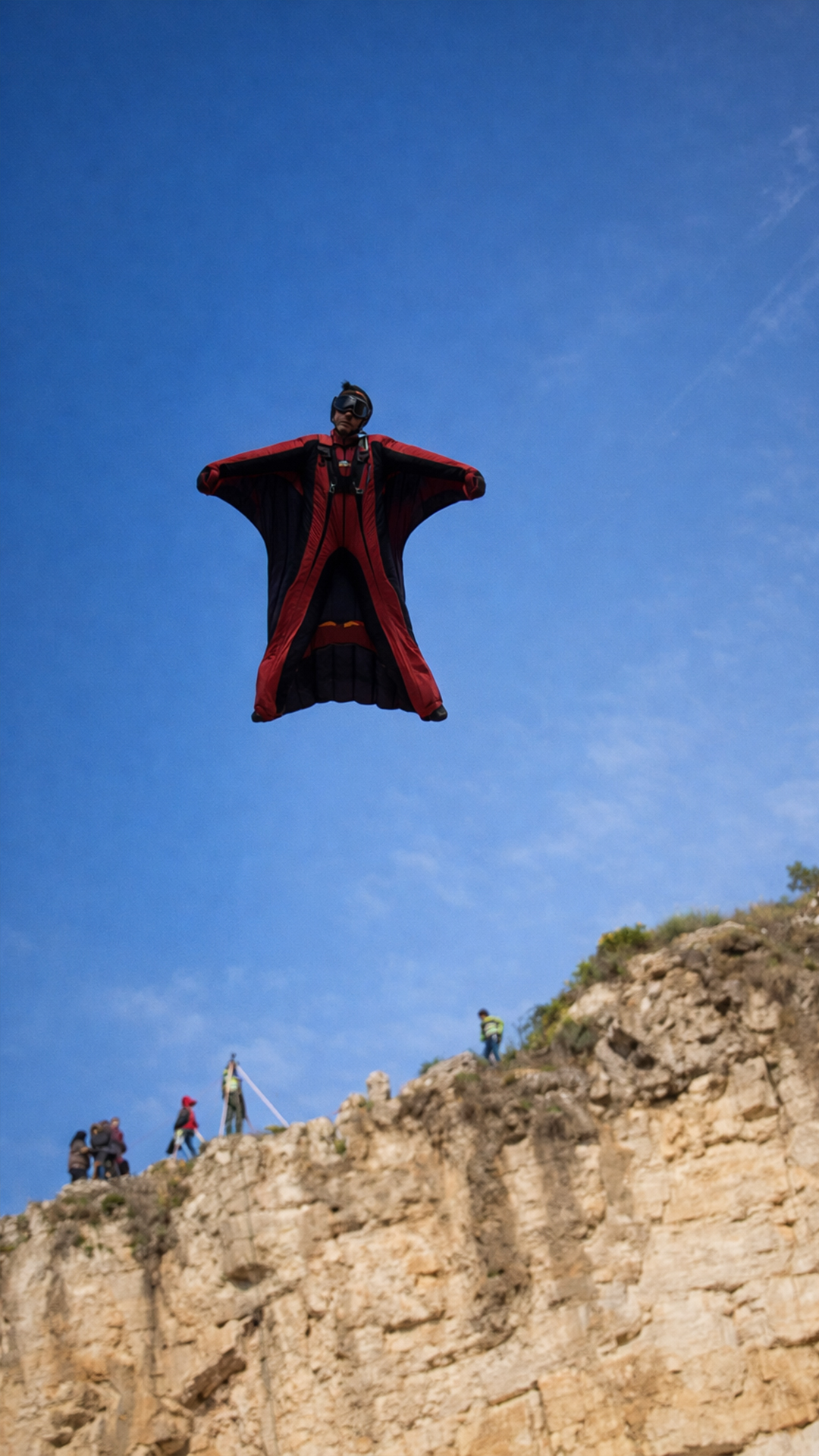 Flying fast with a wingsuit