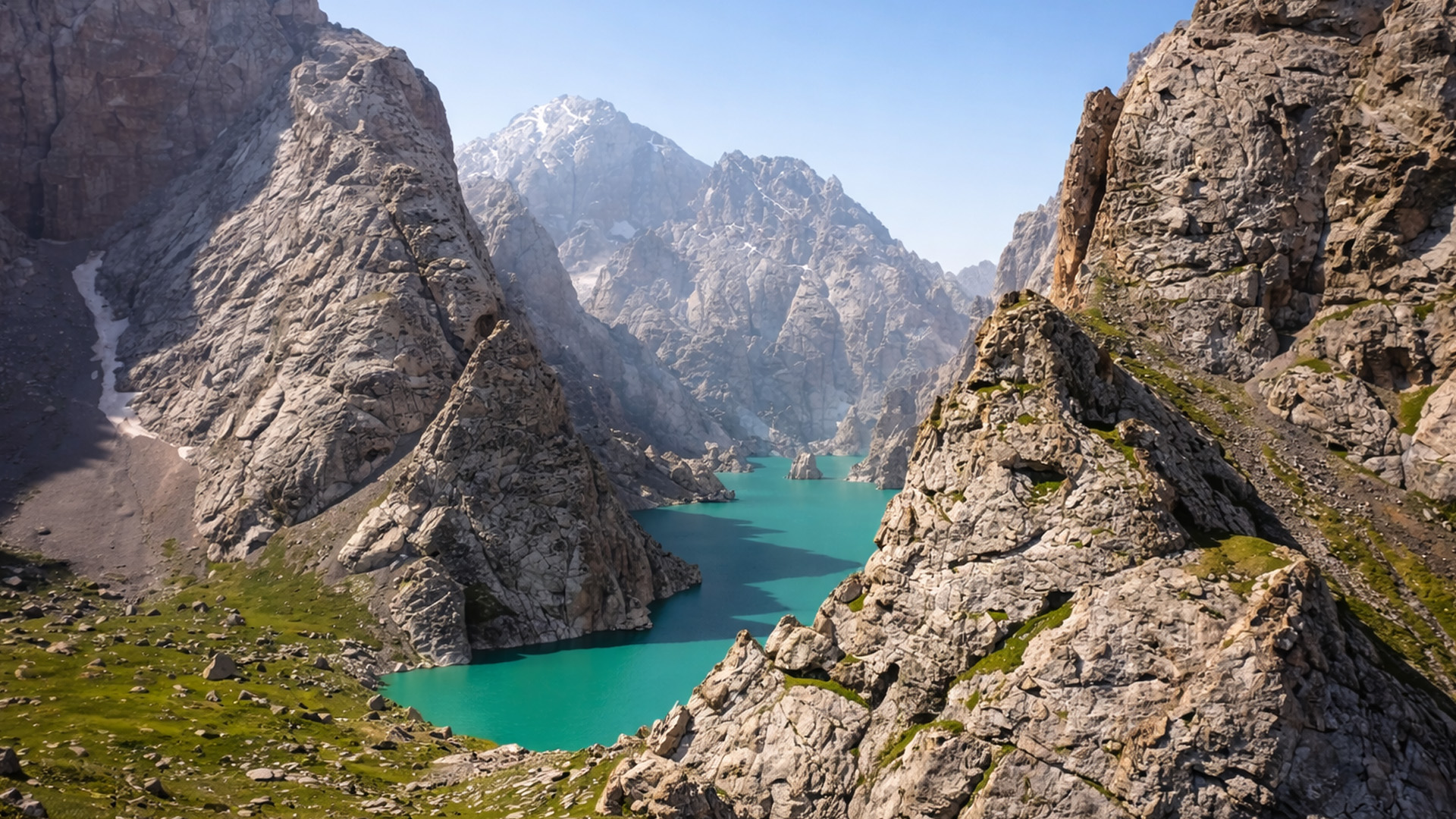 The secret blue lake of Central Asia